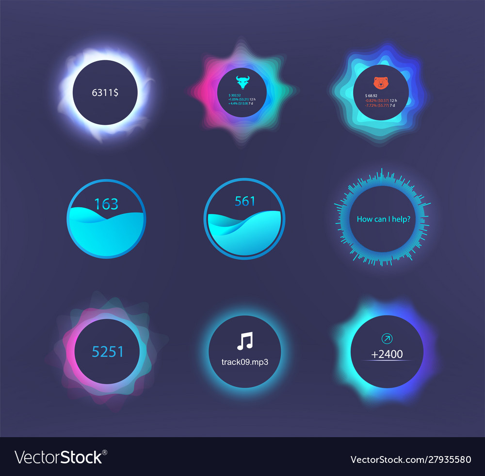 Circle interface bar Royalty Free Vector Image