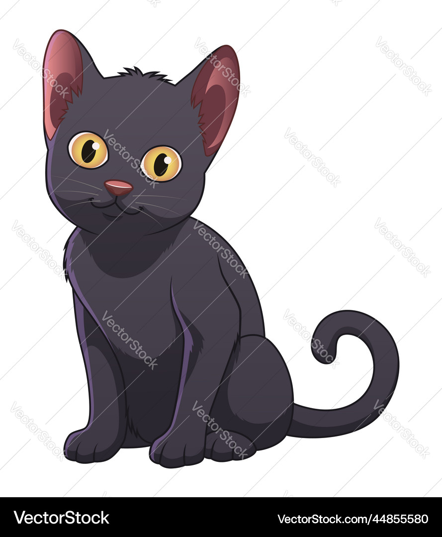 Cute Bombay Cat Cartoon Royalty Free Vector Image