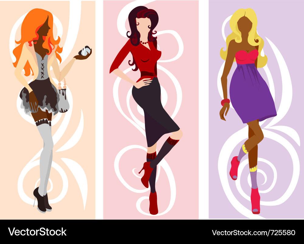 Fashion women Royalty Free Vector Image - VectorStock