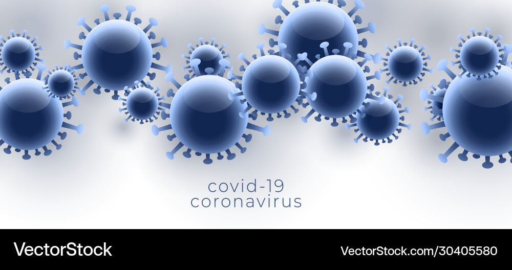 Floating novel coronavirus covid-19 spread banner Vector Image