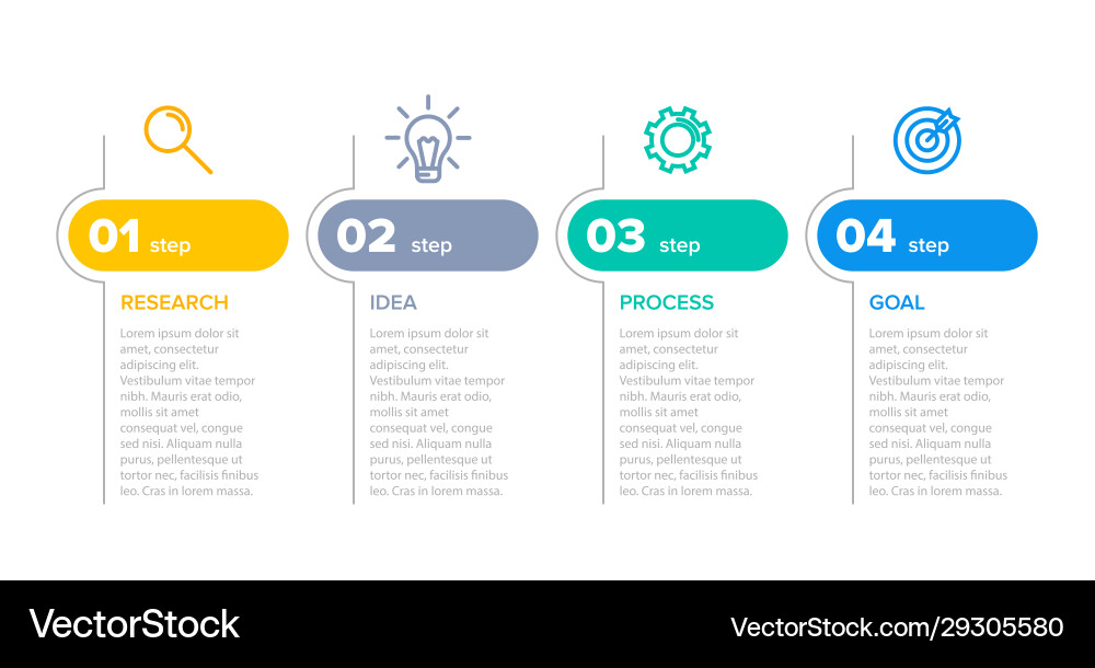 Infographic design with icons and 4 options Vector Image