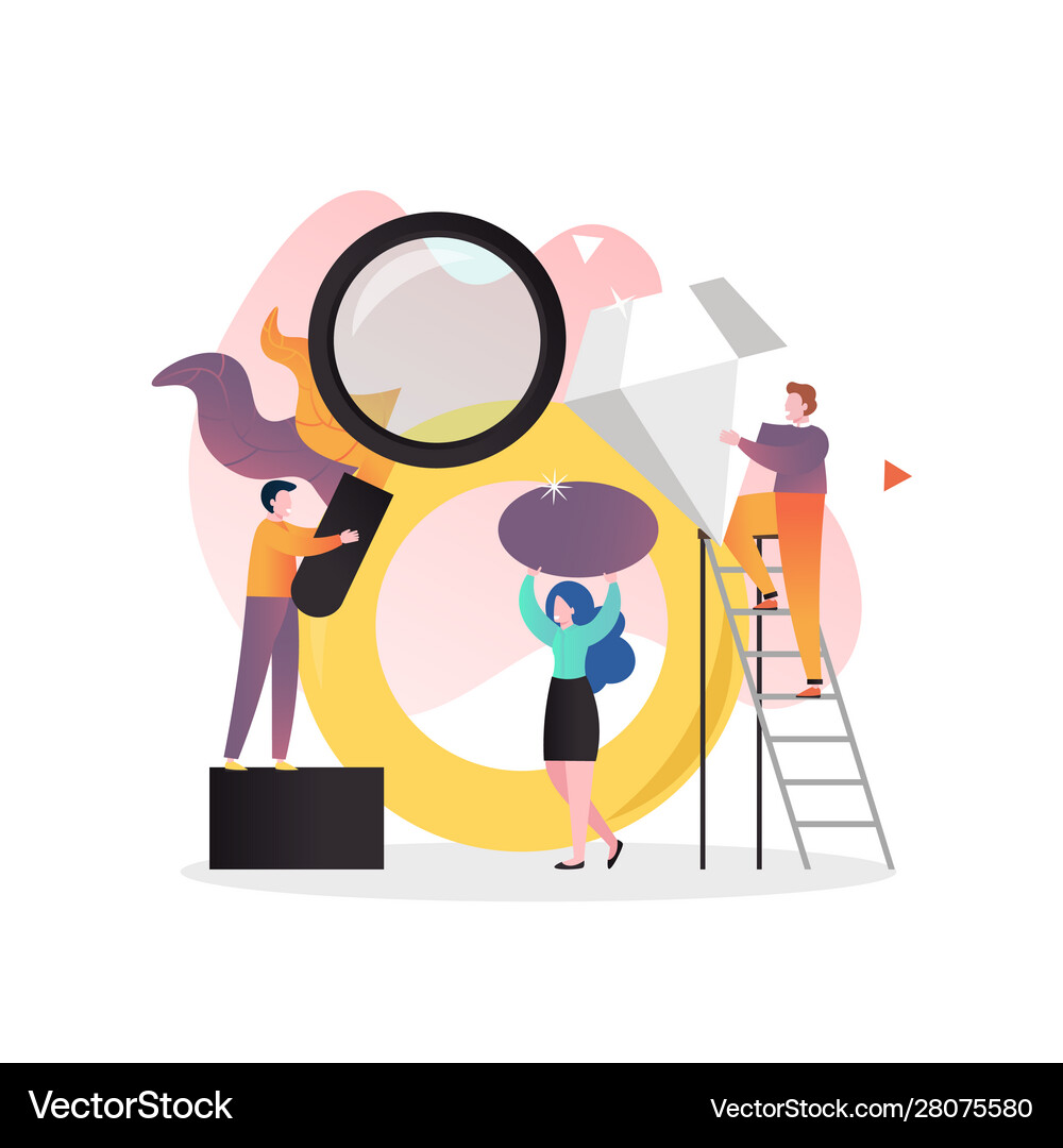 Jewelry services and repairs concept Royalty Free Vector