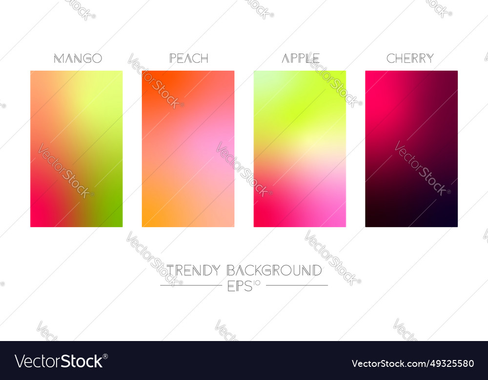 Soft Fruit Gradients For App Royalty Free Vector Image
