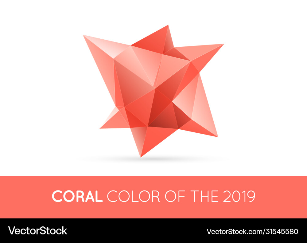 Trendy crystal triangulated gem sign element Vector Image