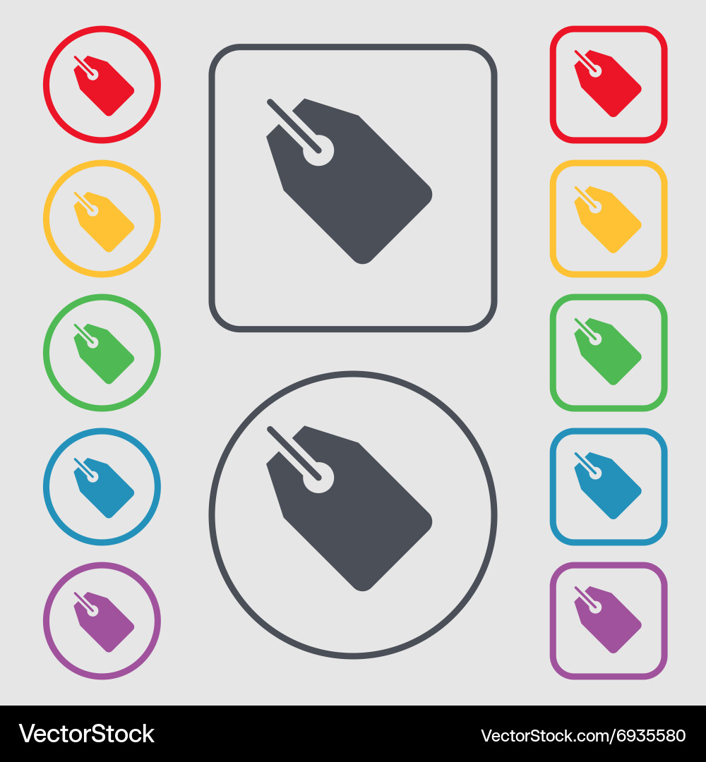 Web stickers tags and banners icon sign symbol Vector Image