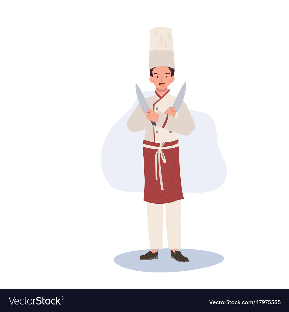 Culinary professional concept chef in chef hat Vector Image
