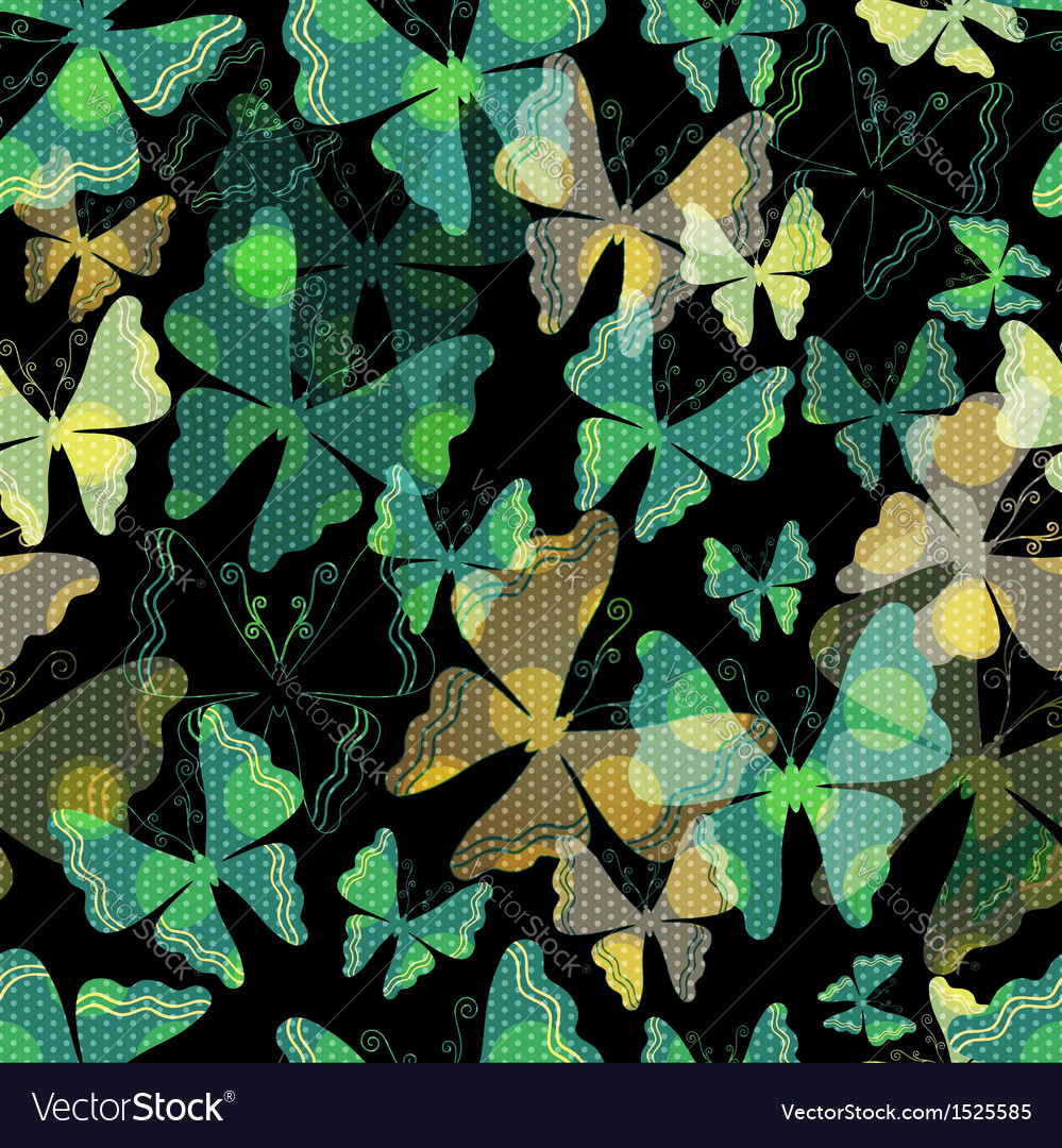 Dark seamless spring pattern Royalty Free Vector Image