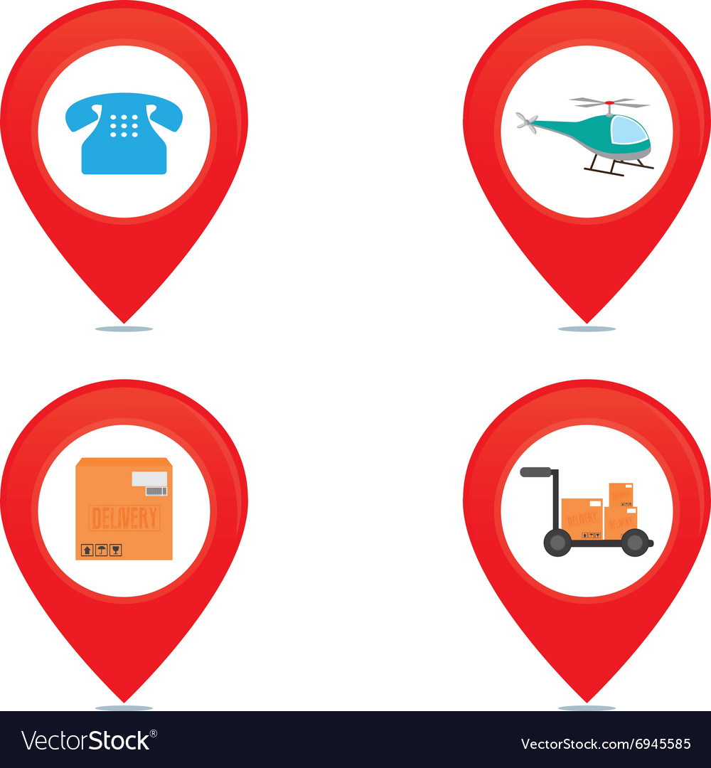 Delivery objects Royalty Free Vector Image - VectorStock