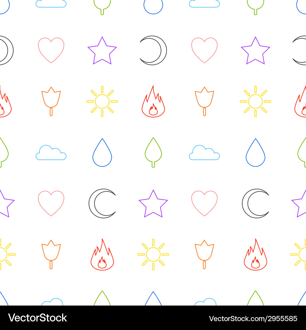 Flame & Star Abstract Pattern Royalty Free Vector Image