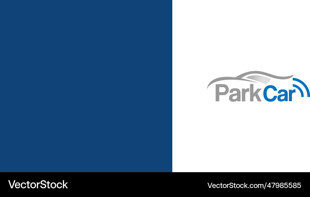 Minimalist park car transportation logo design Vector Image
