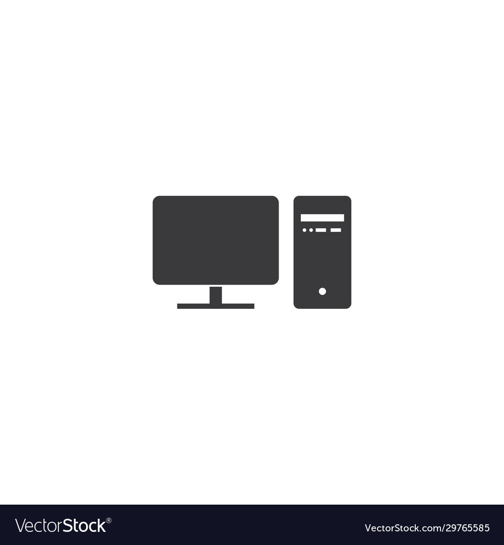 Monitor computer icon Royalty Free Vector Image