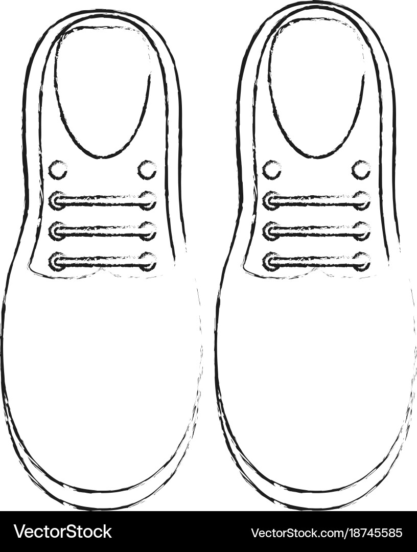 Pair of elegant shoes Royalty Free Vector Image