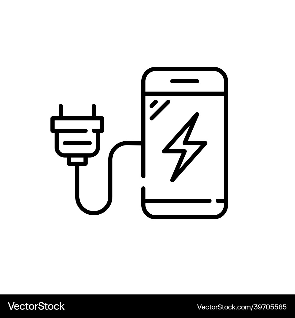 Phone with charger icon smartphone ab Royalty Free Vector