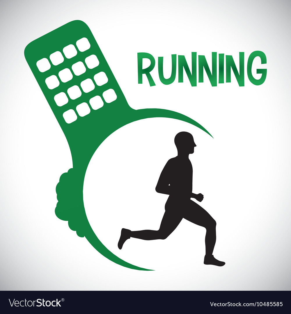Runner athlete running design Royalty Free Vector Image