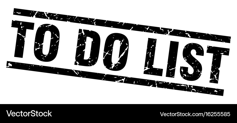 Square grunge black to do list stamp Royalty Free Vector