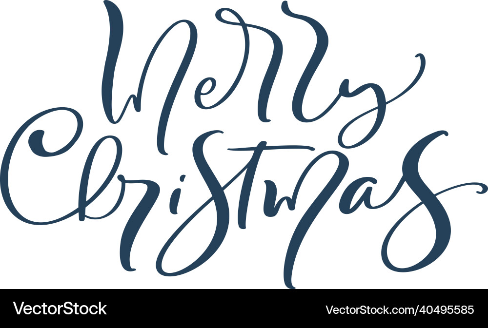 Vintage hand drawn lettering text merry Royalty Free Vector