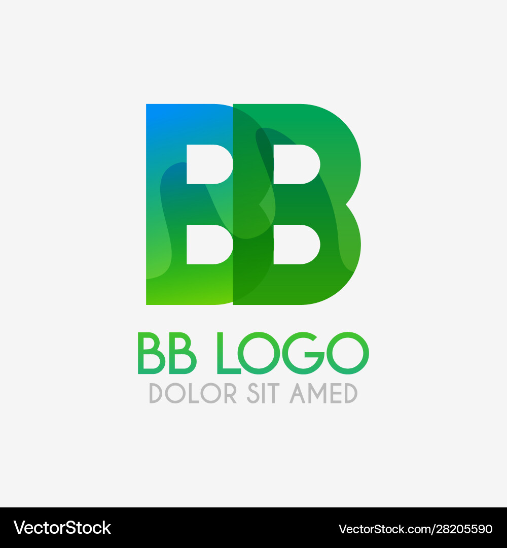 Bb logo with striking colors and gradations Vector Image