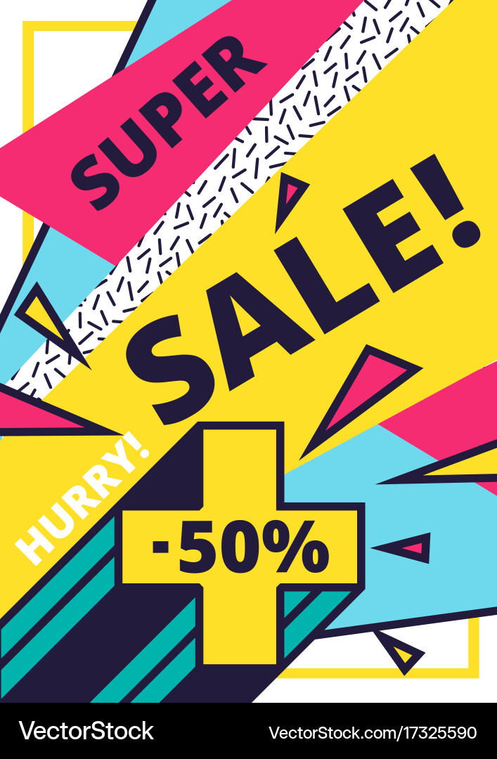 Flat design sale website banner template Vector Image