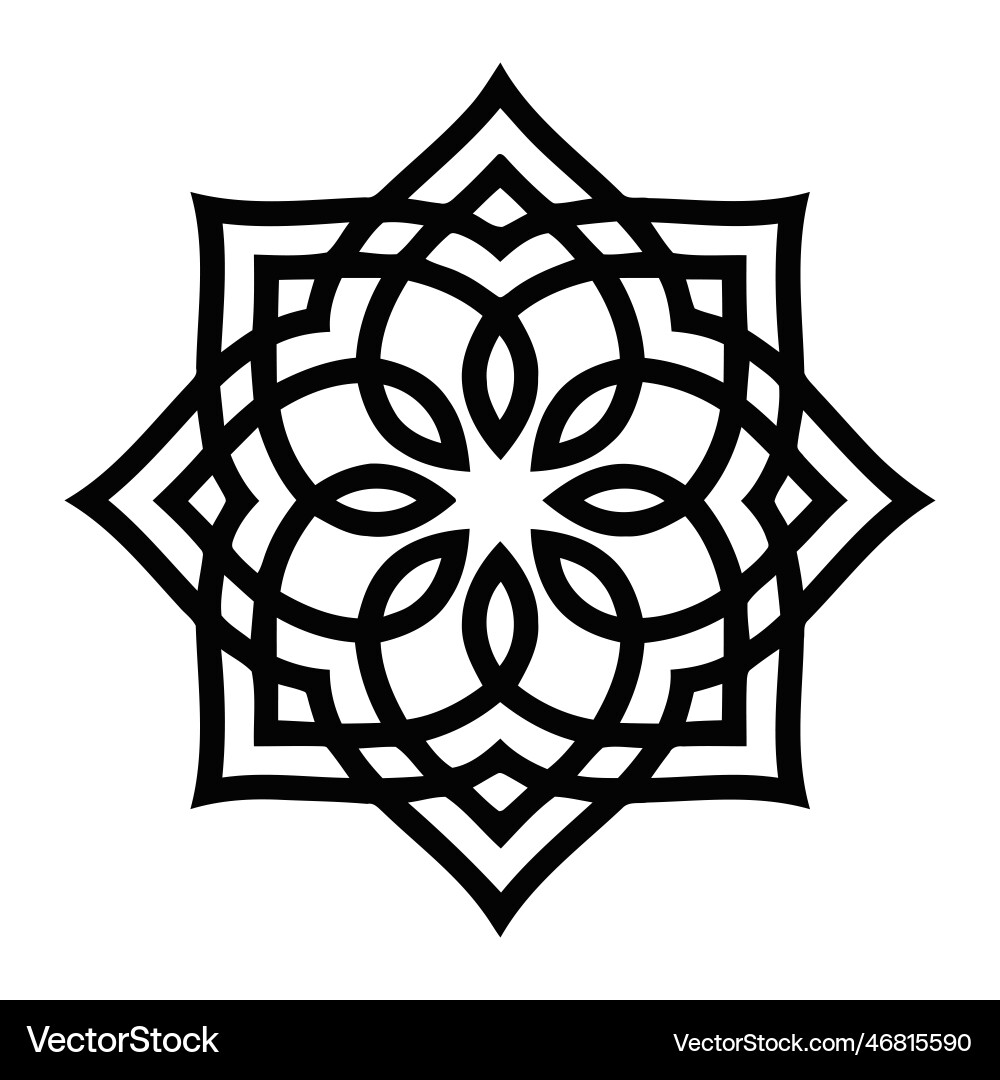 Fretwork overlay inlay arabesque appliques Vector Image