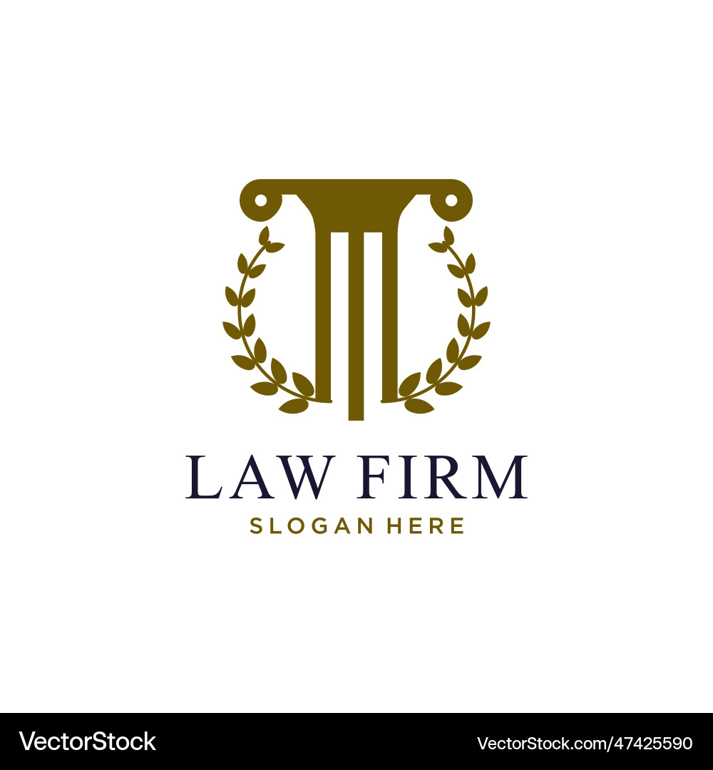 Lawyer logo design idea with creative style Vector Image