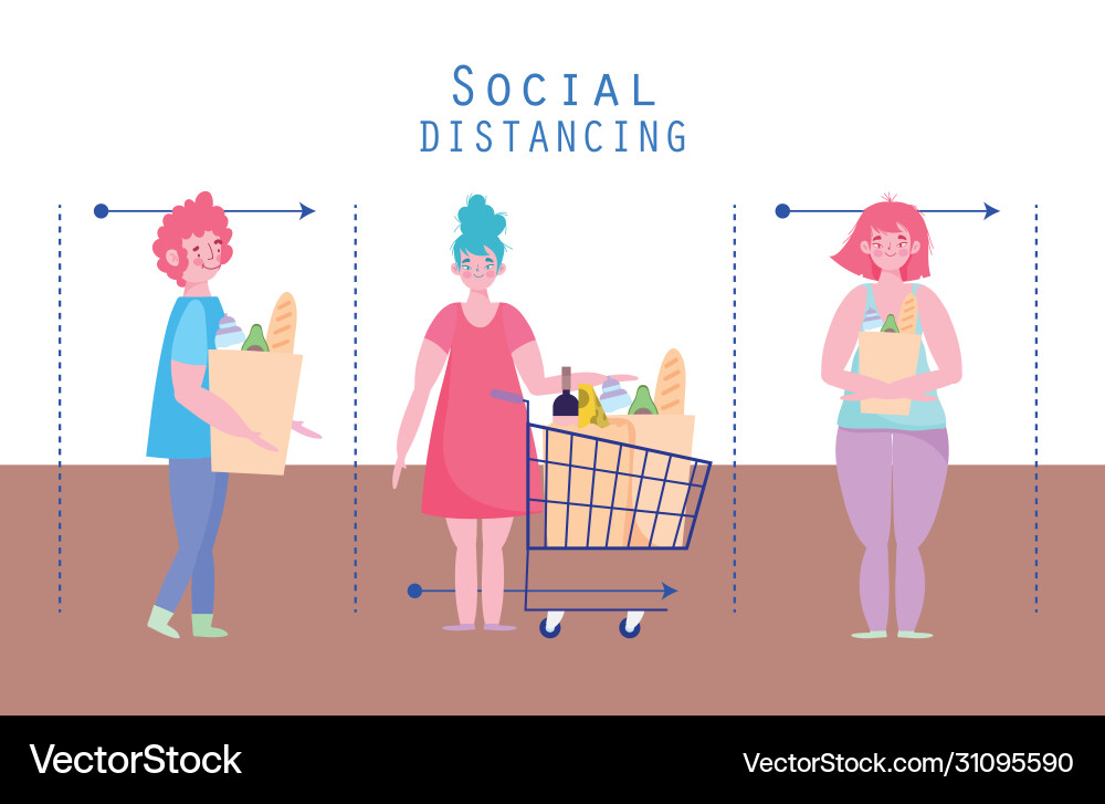 People hoarding purchase covid19 19 coronavirus Vector Image