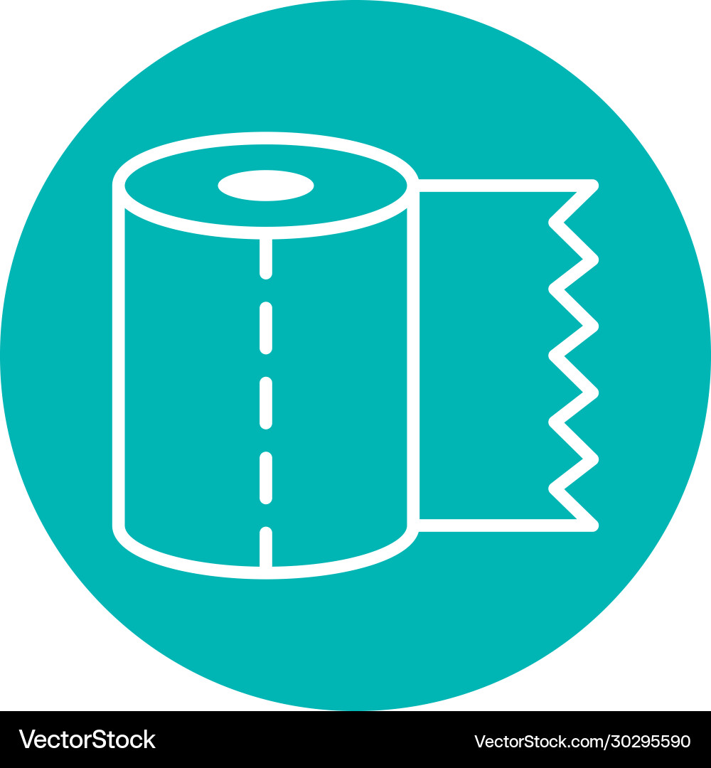 Toilet paper icon block style Royalty Free Vector Image
