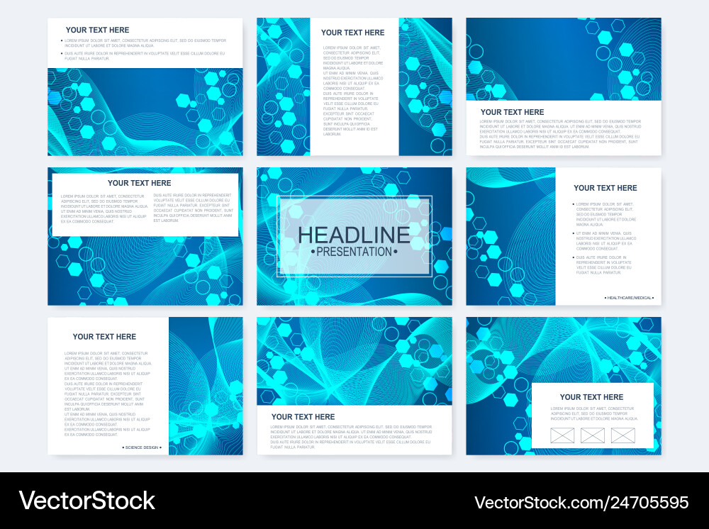 Big set of templates for presentation Royalty Free Vector