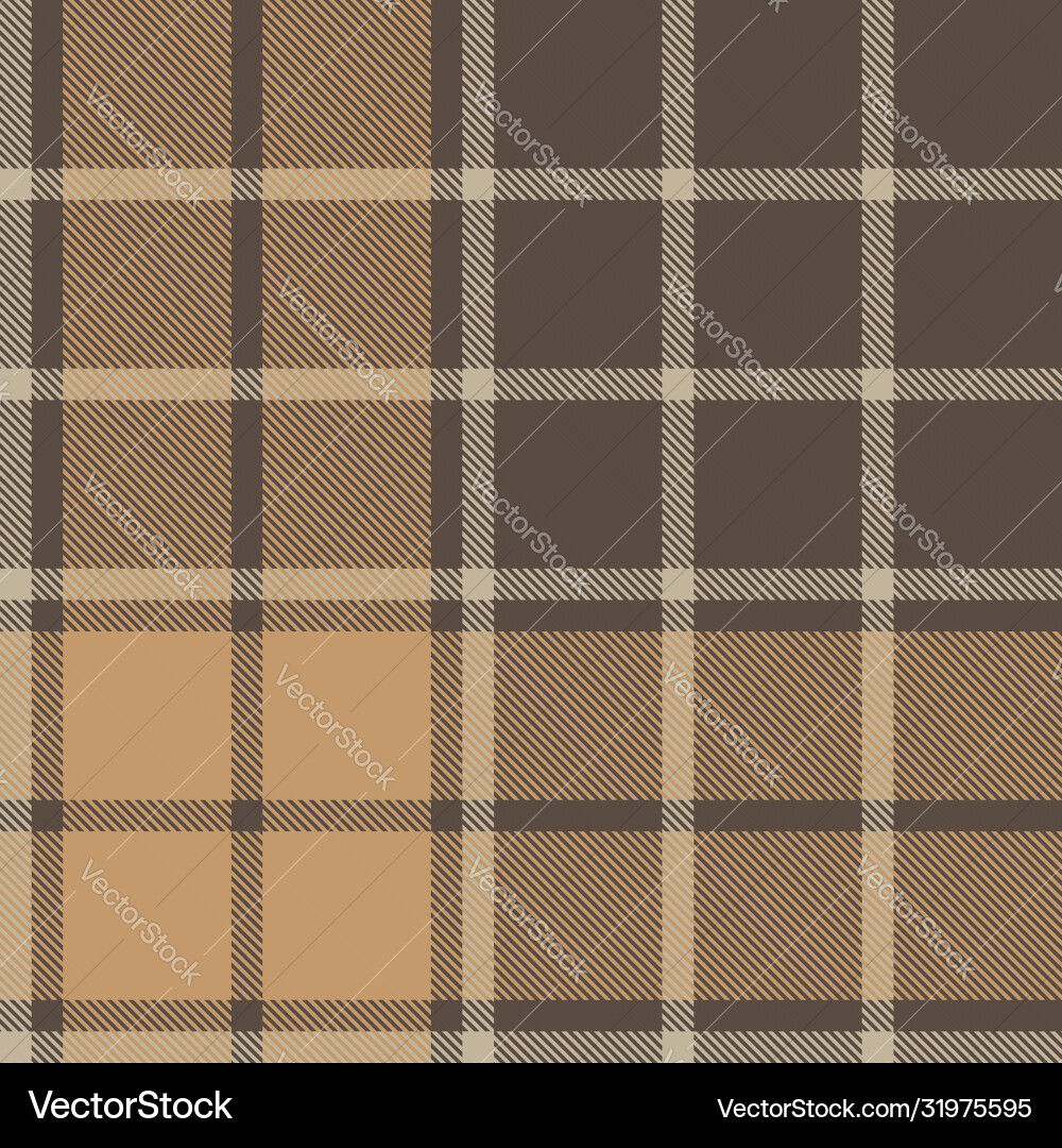 Brown plaid tartan seamless pattern Royalty Free Vector