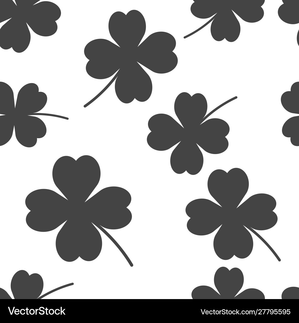 Four-Leafed Clover Pattern Royalty Free Vector Image