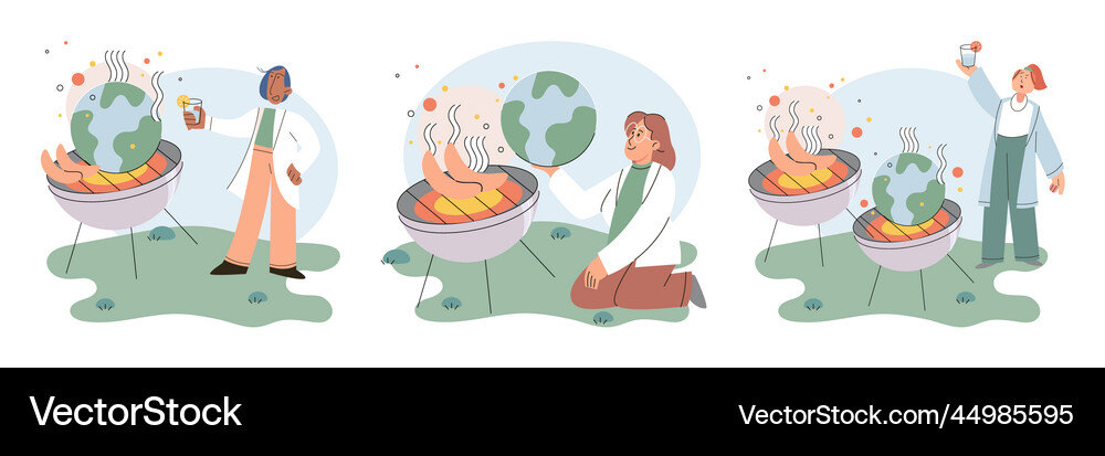 Global warming high temperature and hot weather Vector Image