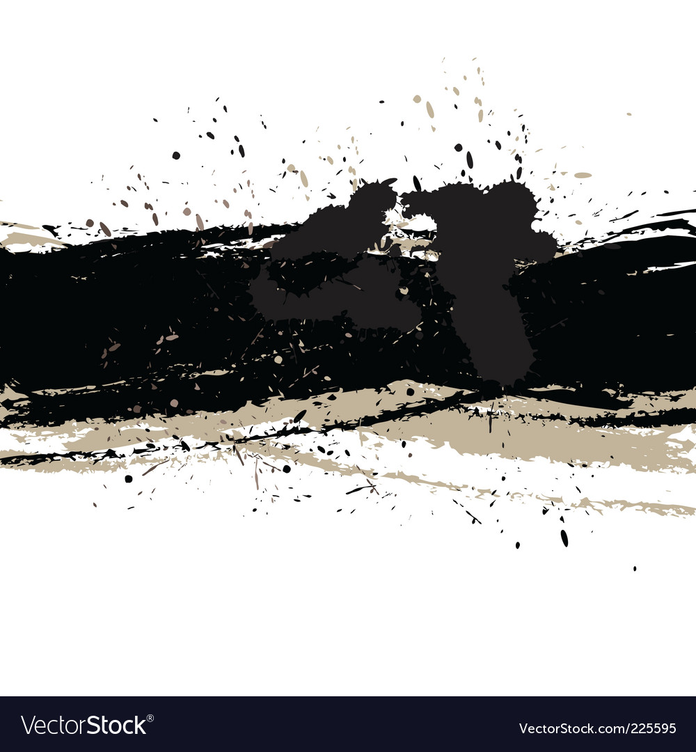 Grunge background with ink Royalty Free Vector Image