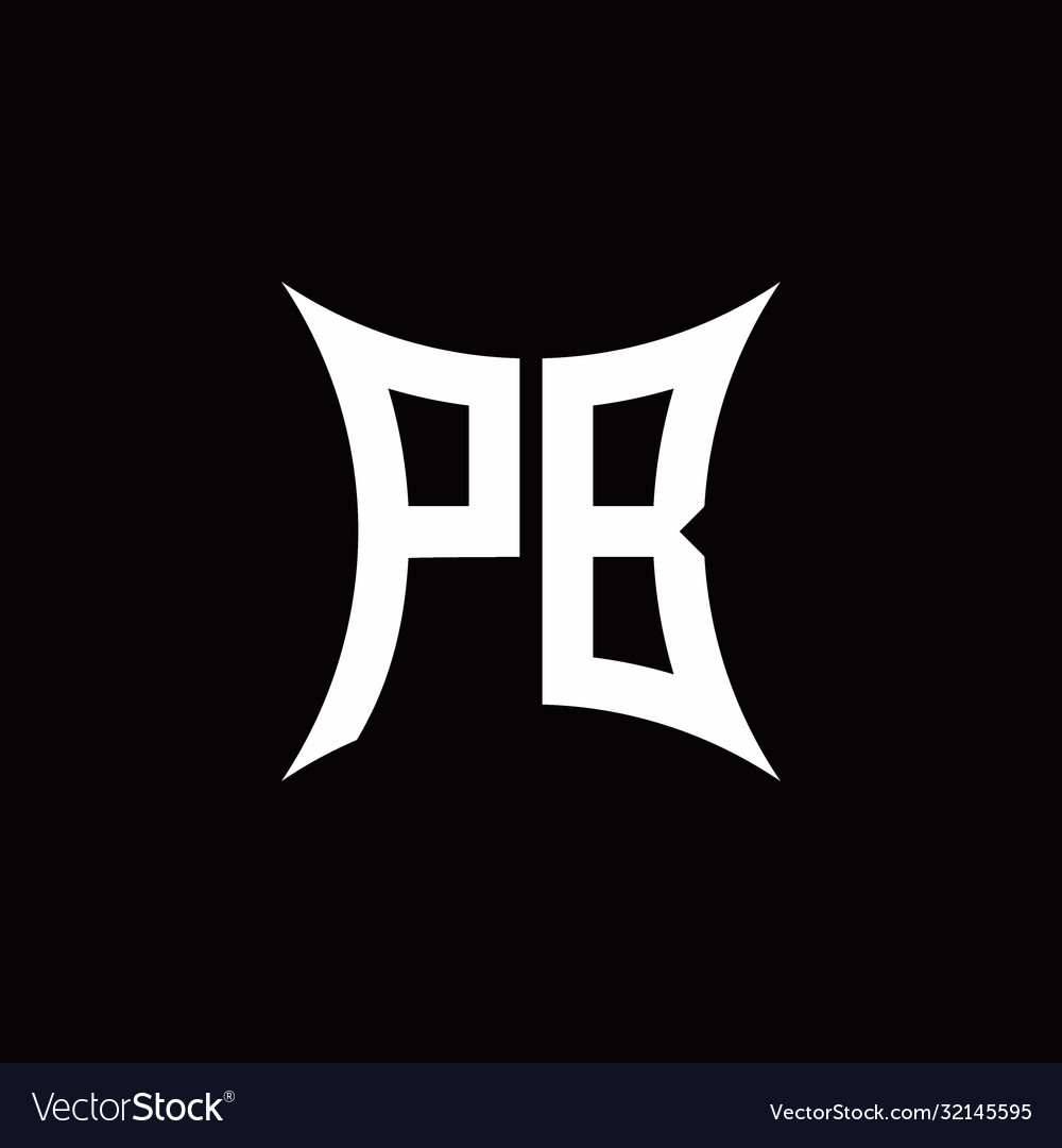 Pb monogram logo with sharped shape design Vector Image