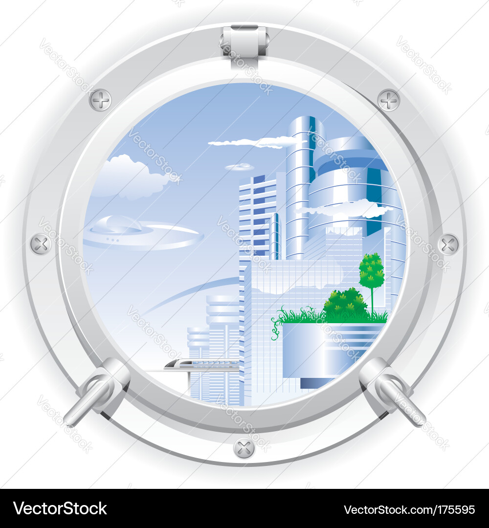 Steel porthole Royalty Free Vector Image - VectorStock