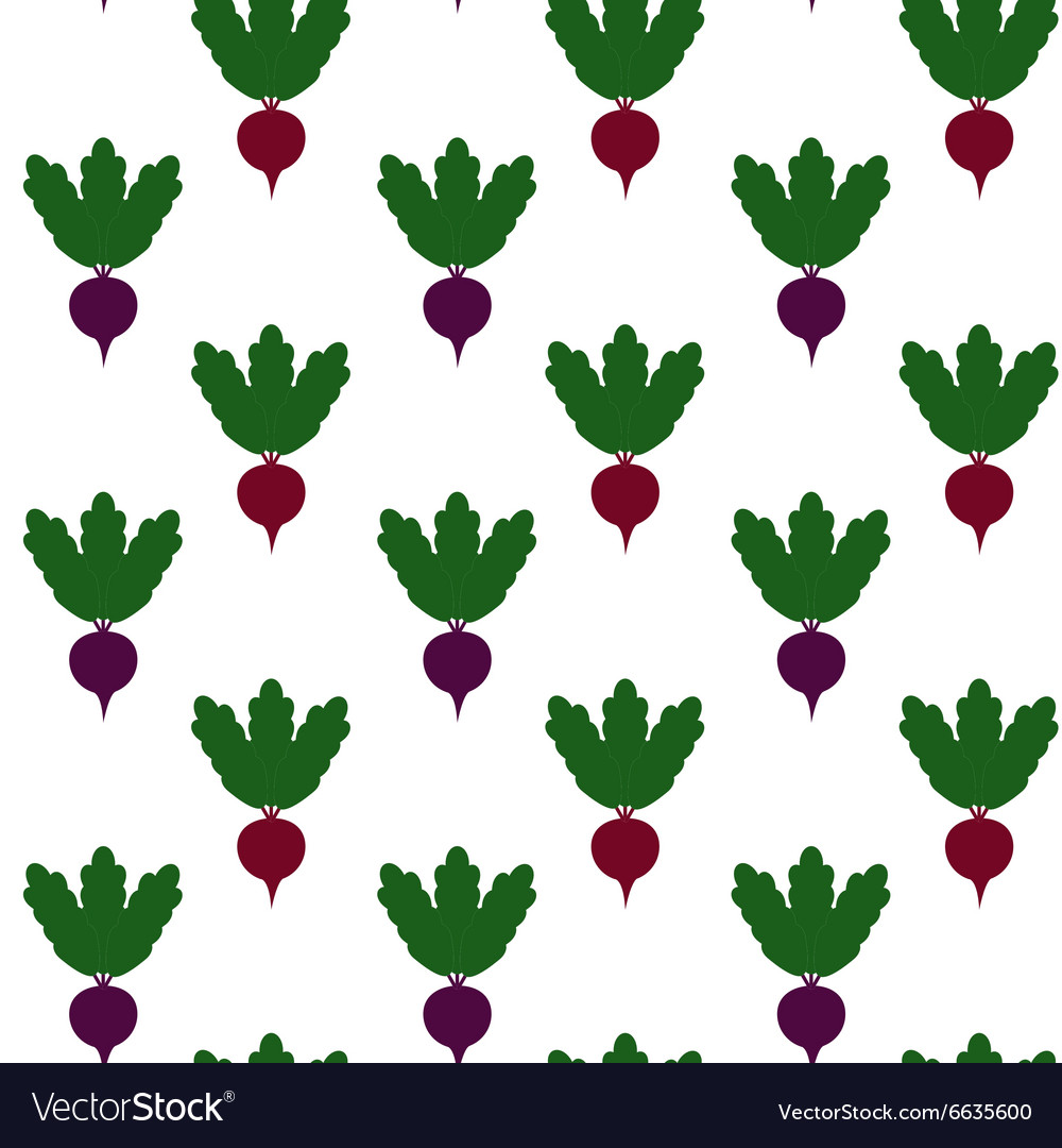 Beet pattern seamless texture with ripe beetroot Vector Image