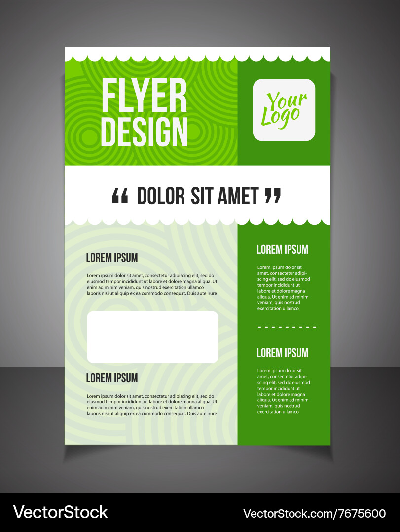 Business brochure or offer flyer design template Vector Image