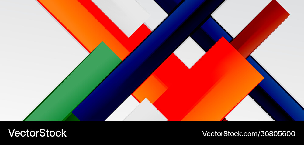 Color abstract lines trendy geometric background Vector Image