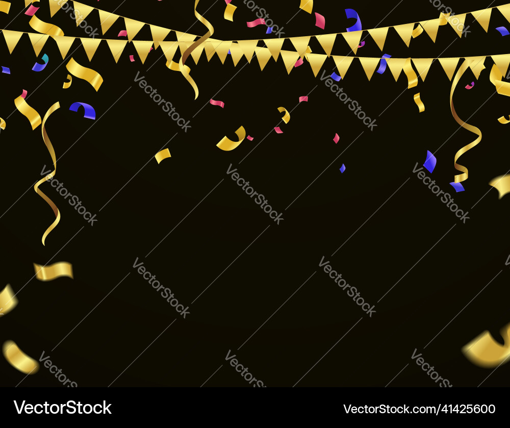 Confetti concept design template holiday happy Vector Image