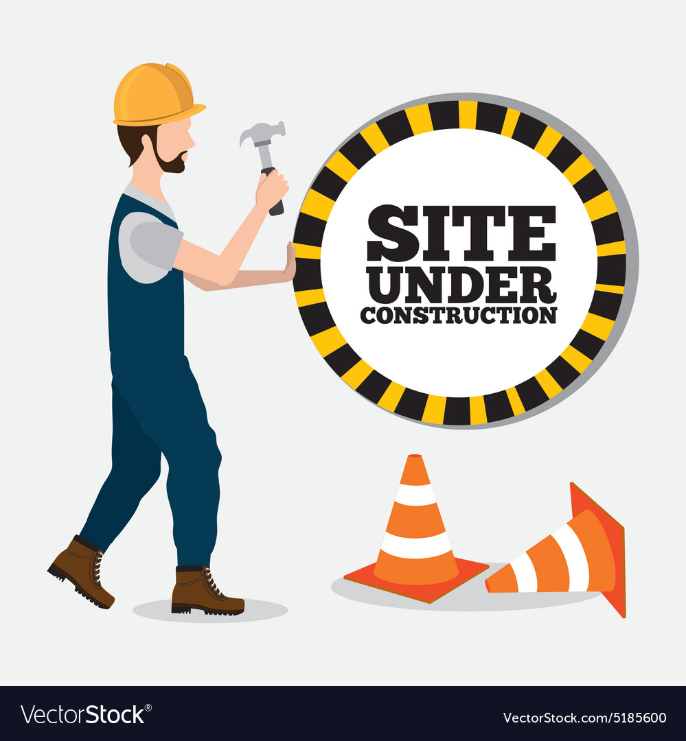 Construction digital design Royalty Free Vector Image
