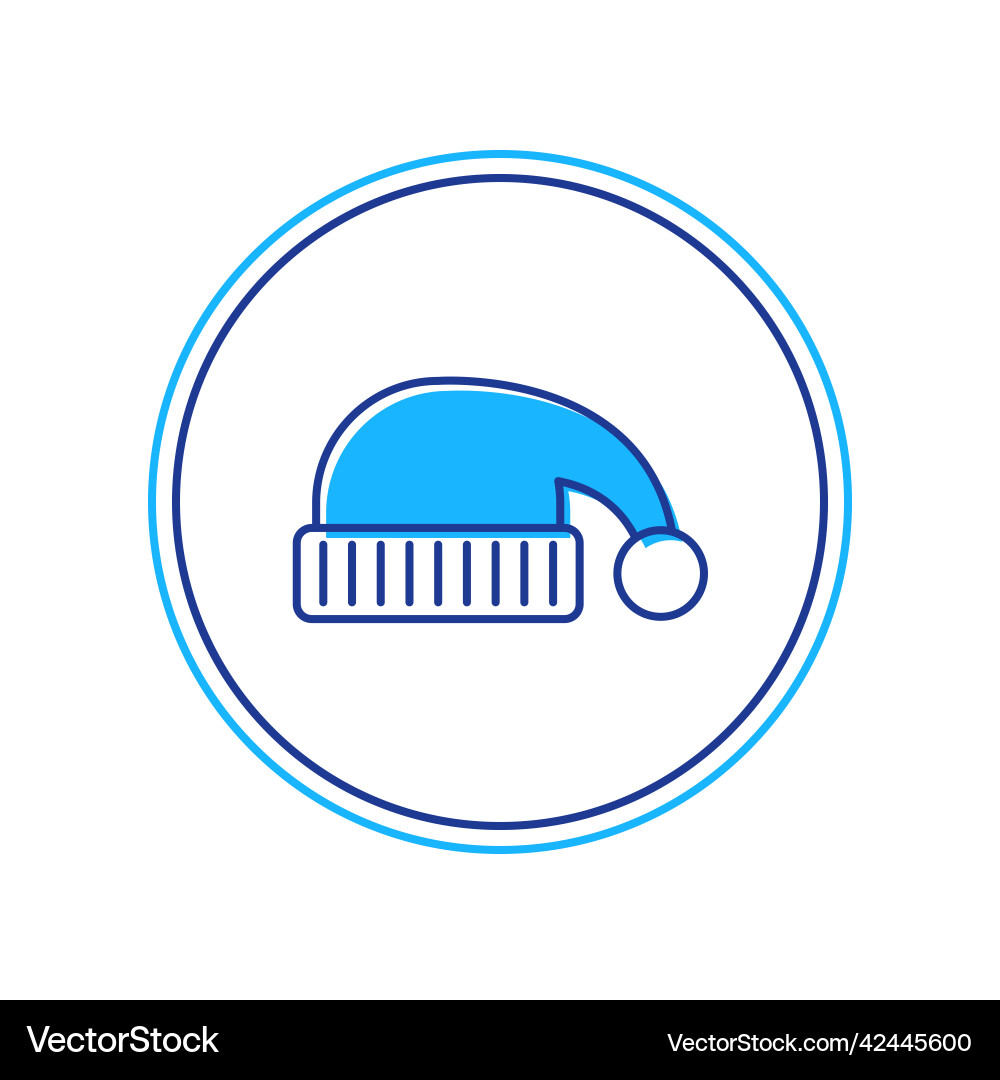 Filled outline sleeping hat icon isolated on white