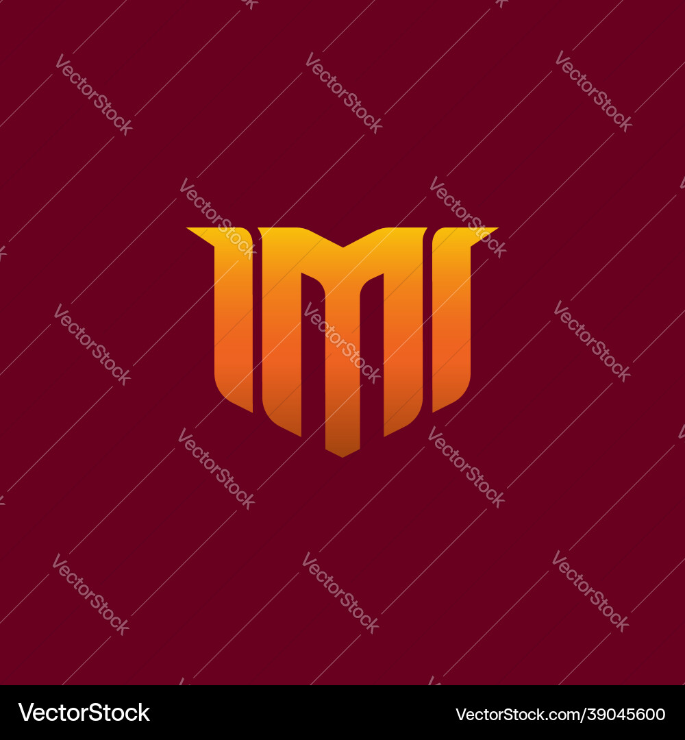 Letter m gaming esport logo design creative Vector Image