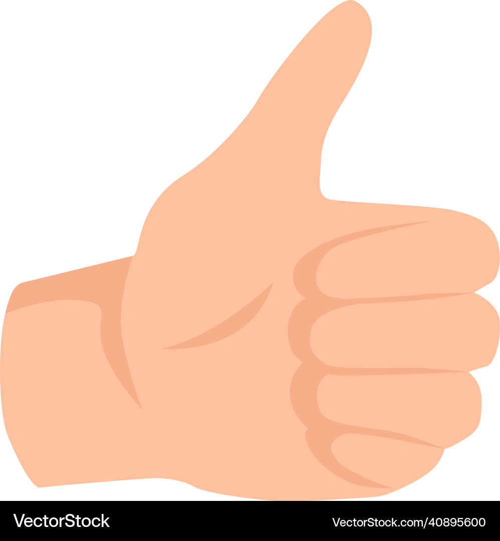 Like symbol thumb up human gesture agree Vector Image