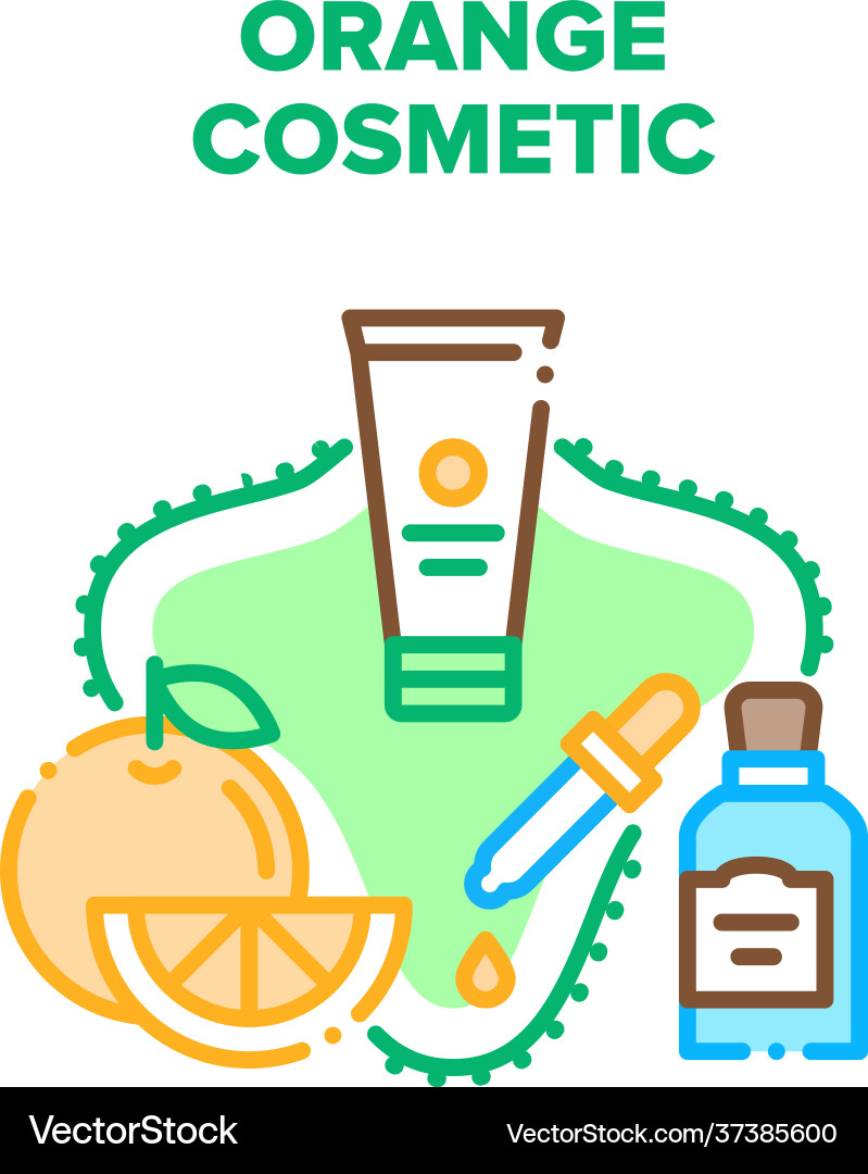 Orange cosmetic concept color Royalty Free Vector Image