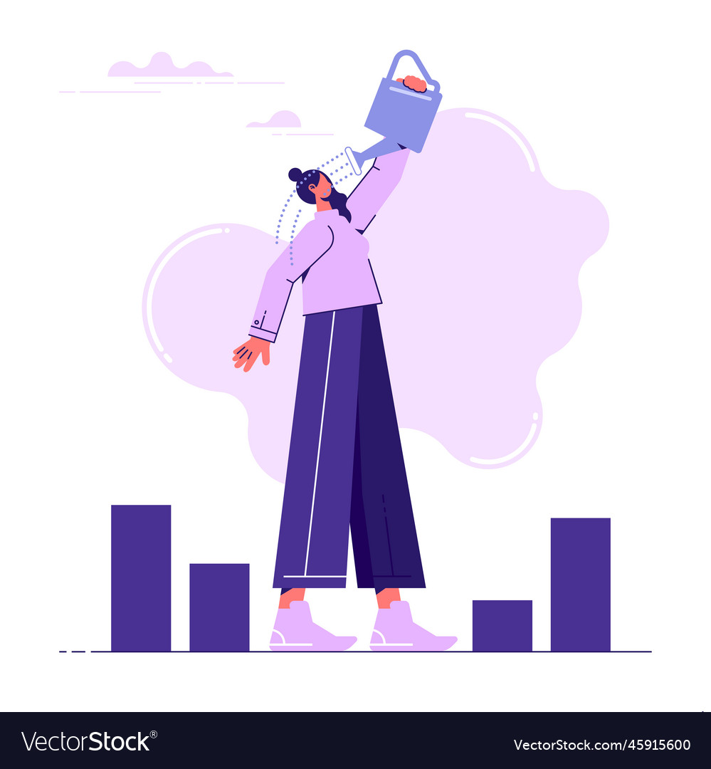 Personal growth concept metaphor growth Royalty Free Vector