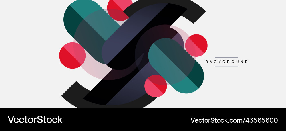 Round geometric shapes lines and circles Vector Image