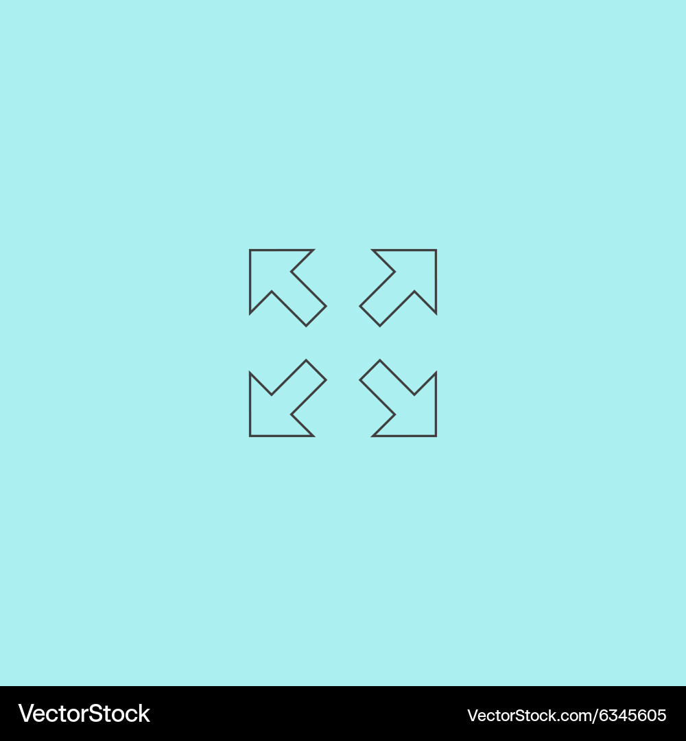 Arrows in four directions icon Royalty Free Vector Image