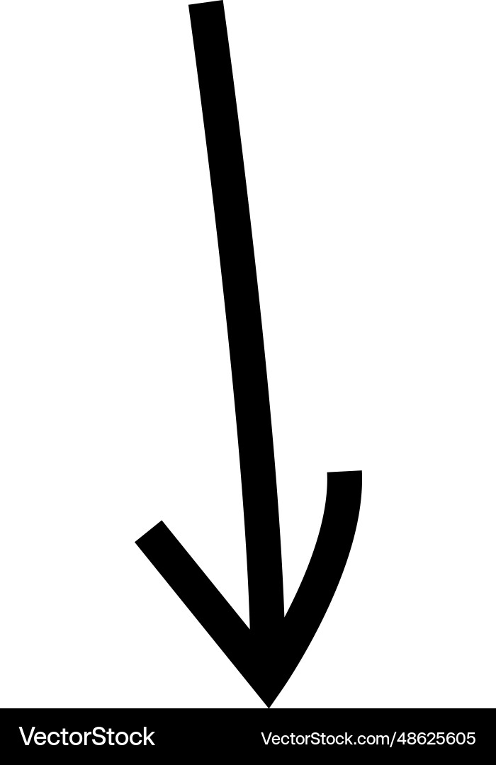 Black arrow icon isolated on transparent Vector Image