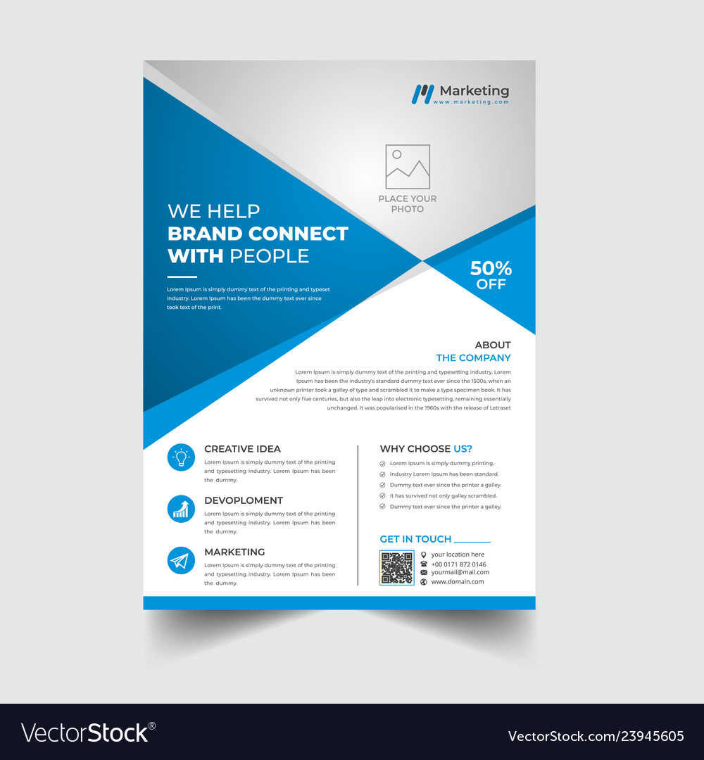 Flyer template Royalty Free Vector Image - VectorStock