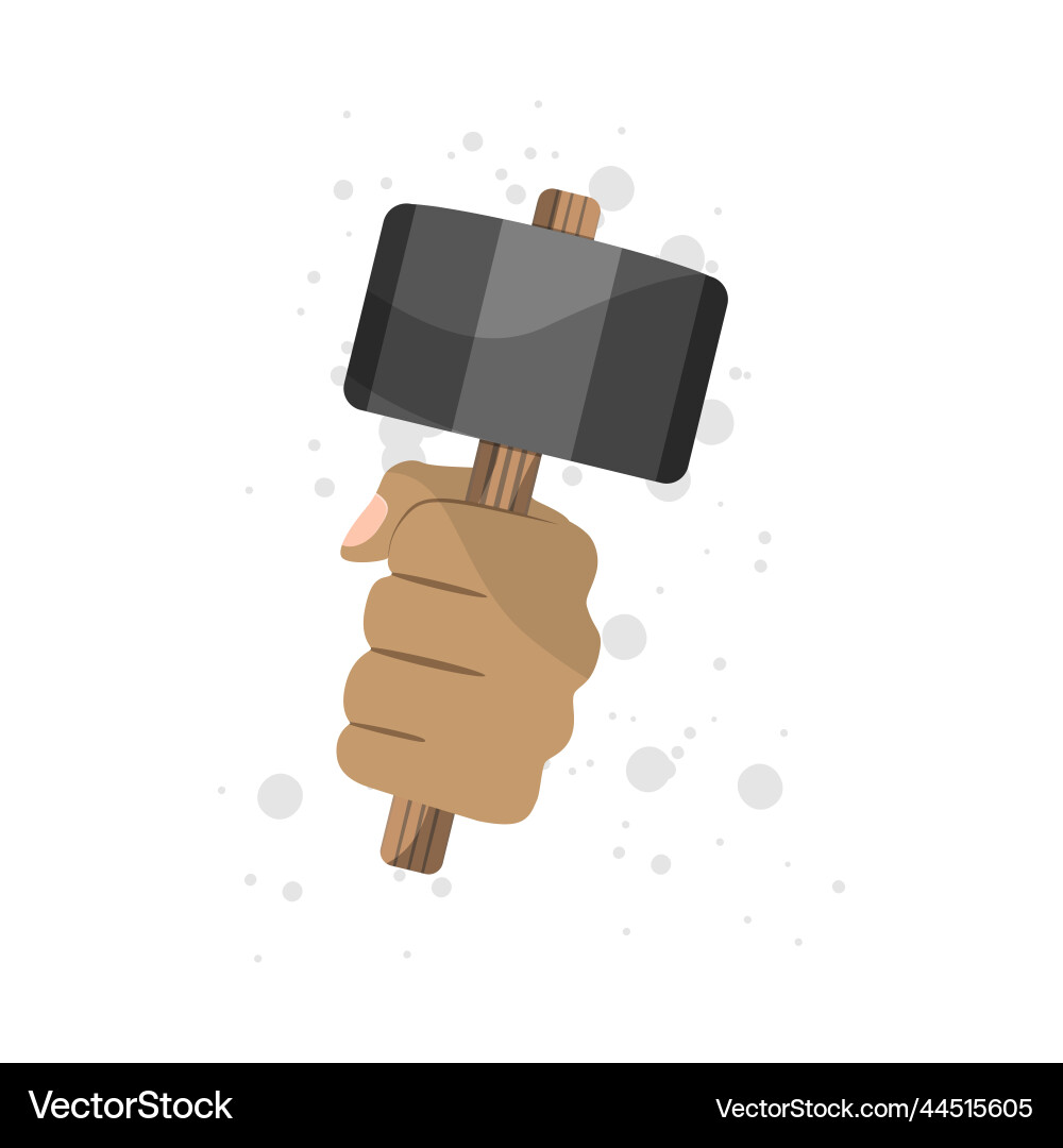 Hand with Hammer - Fist Royalty Free Vector Image