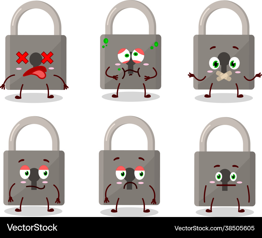 Lock cartoon character in with nope expression Vector Image