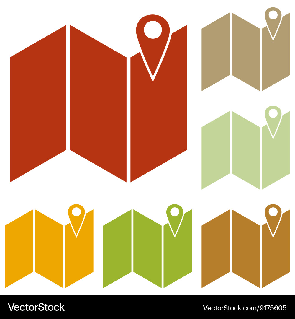 Pin on the map Royalty Free Vector Image - VectorStock